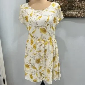 A Loves A | Dresses | A Loves A Wheat Print Silk Dress Size S | Poshmark